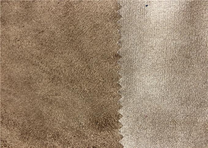 Breathable Faux Suede Fabric , 89% P 11% SP Microfiber Suede Upholstery ...