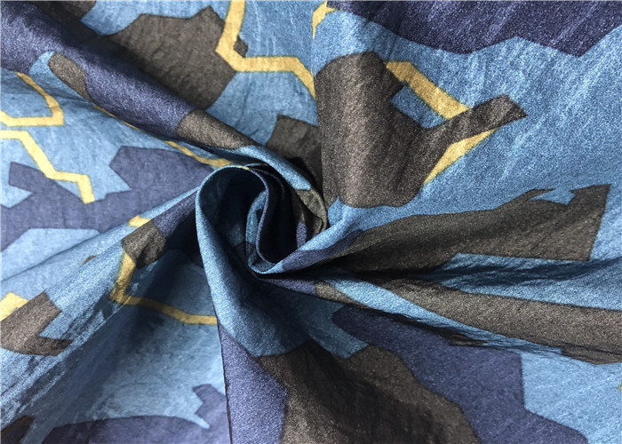 100% Nylon Large Graphic Print Fabric Irregular Geometry Pattern For ...